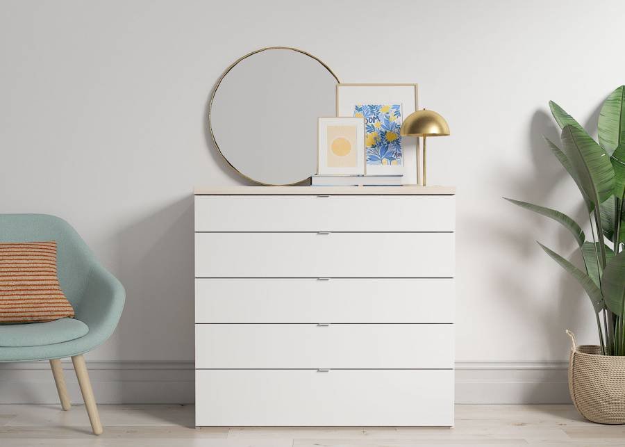 100 cm wide worktop with 5 drawers – furniflex.net