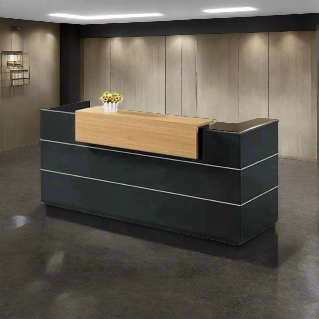 High quality MDF wood reception desk – HFS-086 – furniflex.net