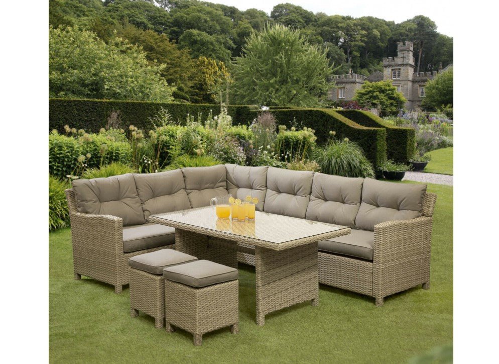 Max Rattan Corner in Cream Color – furniflex.net