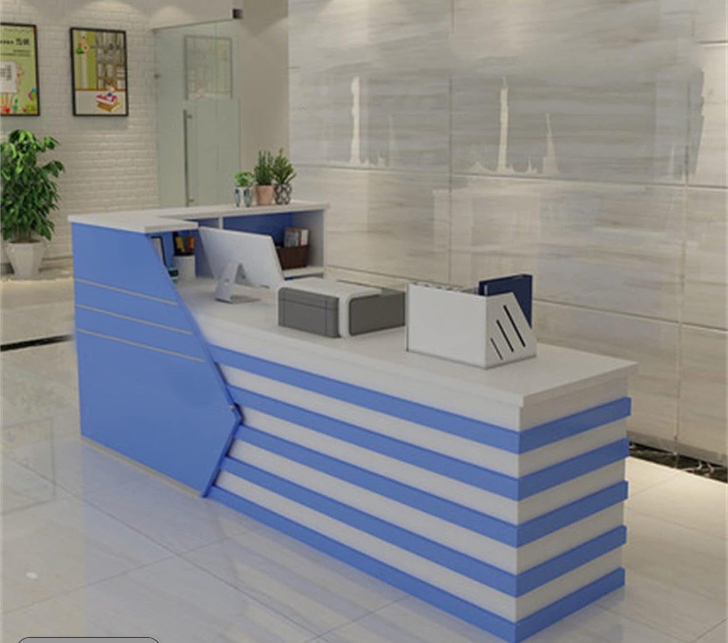 Reception desk – Reception Counter – Spanish MDF wood – CEM-070 ...