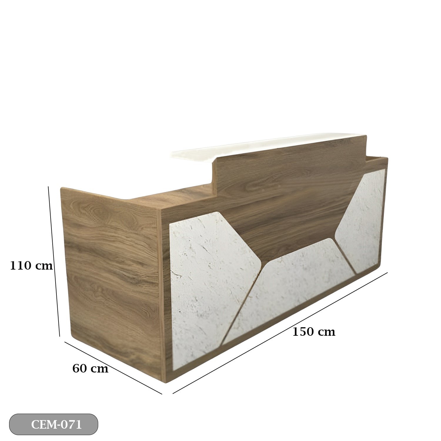 Reception desk – Reception Counter – Spanish MDF wood – CEM-071 ...