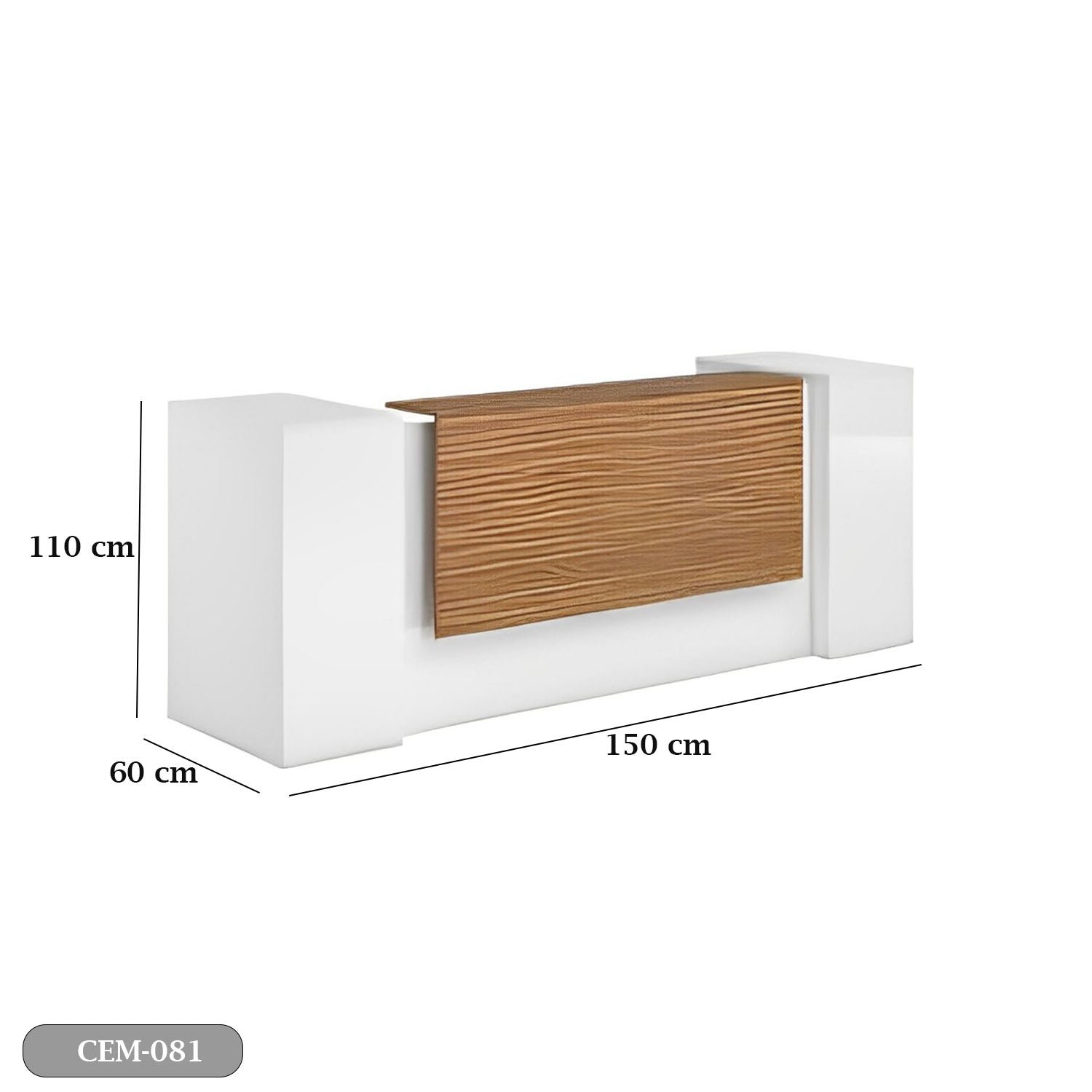 Reception desk - Reception Counter - Spanish MDF wood - CEM-081 | Furniflex
