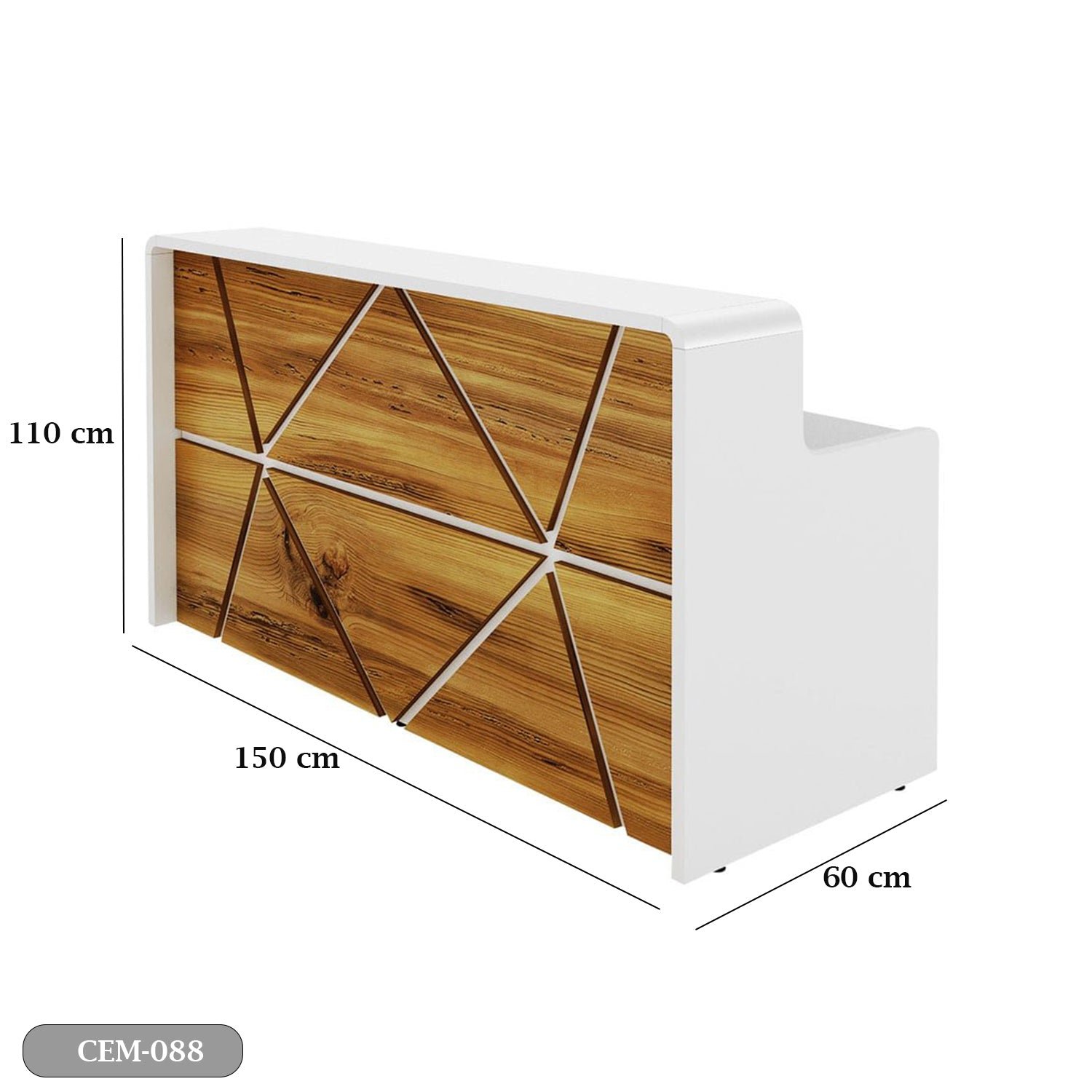 Reception desk – Reception Counter – Spanish MDF wood – CEM-088 ...