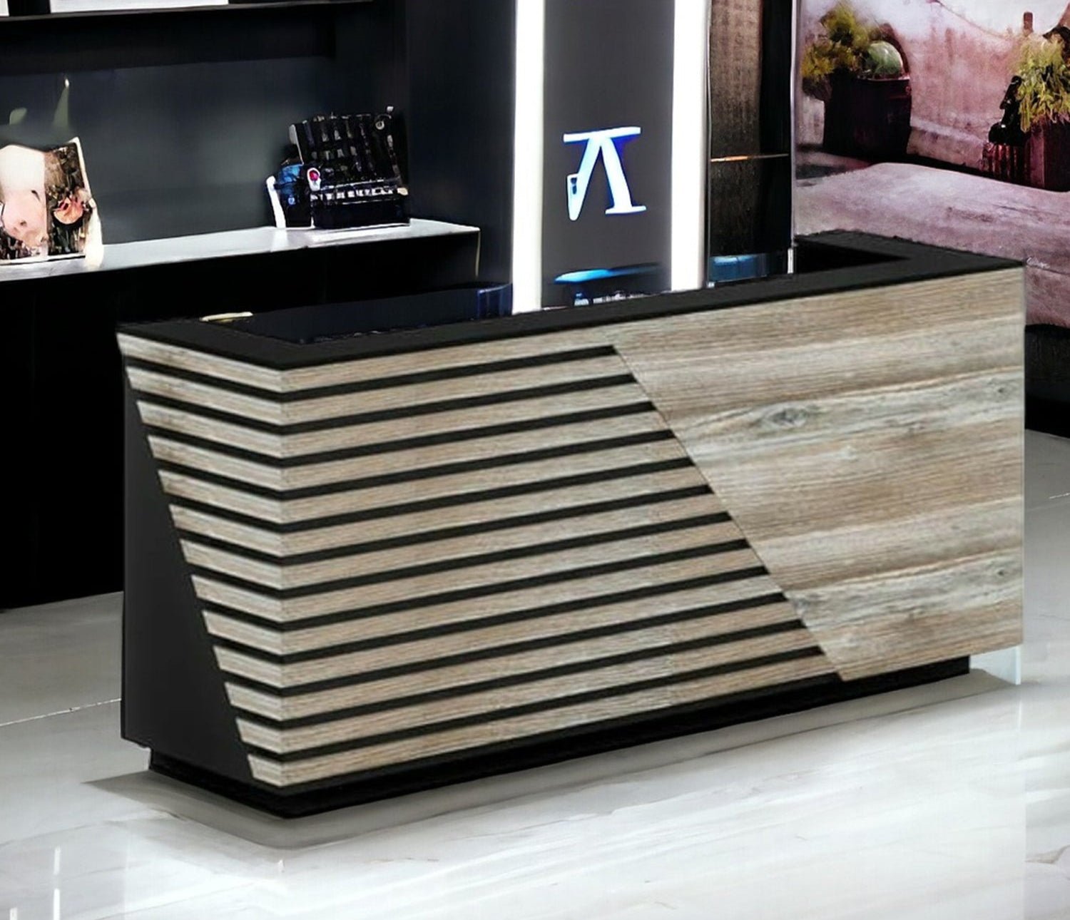 Reception desk – Reception Counter – Spanish MDF wood – CEM-091 ...