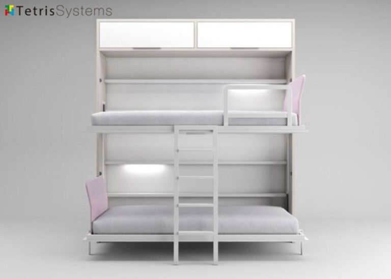 Folding bunk bed with lofts and light – furniflex.net